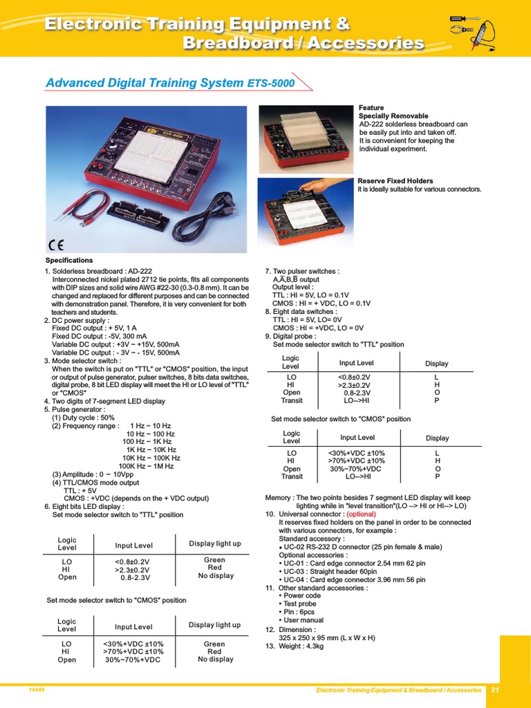 Kandh Ets 5000 | PDF | Cmos | Electrical Components