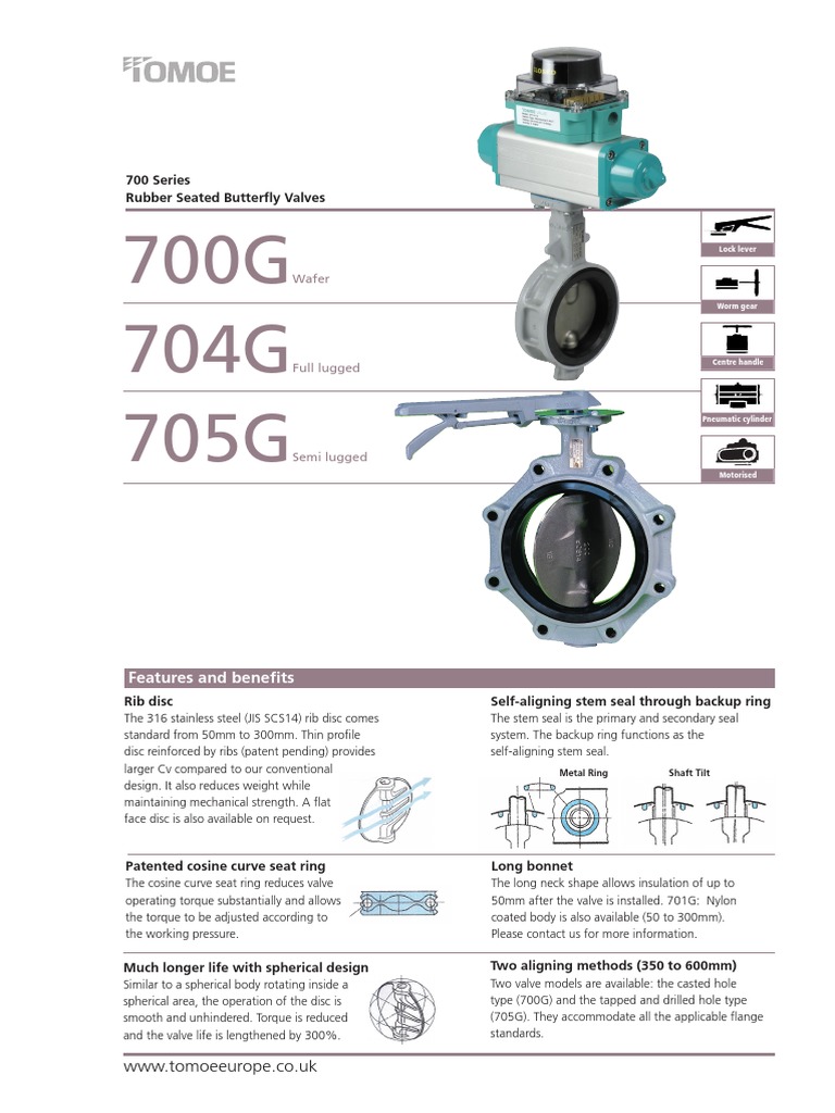 Tomoe 704G BF Valve PDF | PDF | Valve | Building Engineering