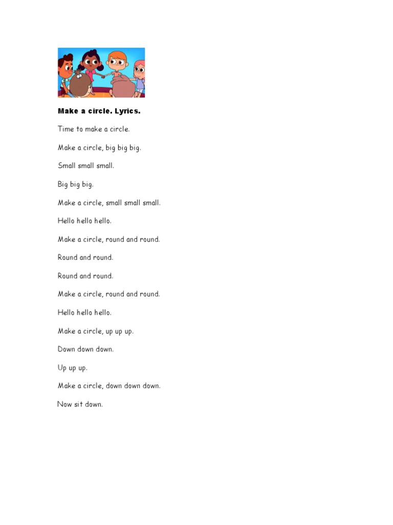 Make A Circle Song | PDF | Foreign Language Studies | Home & Garden