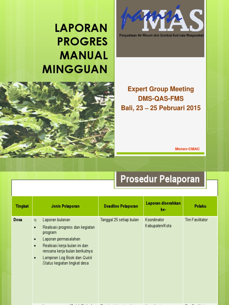 03 Presentasi Progres Manual Mingguan | PDF