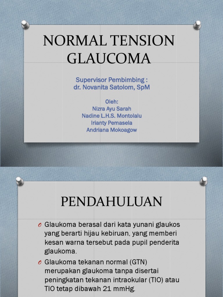 Glaukoma Tekanan Normal: Definisi dan Tatalaksana | PDF