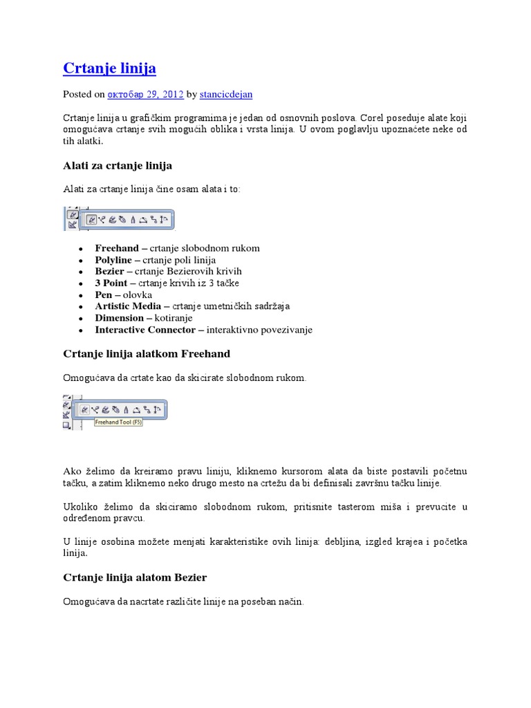 Crtanje Linija Corel Draw | PDF