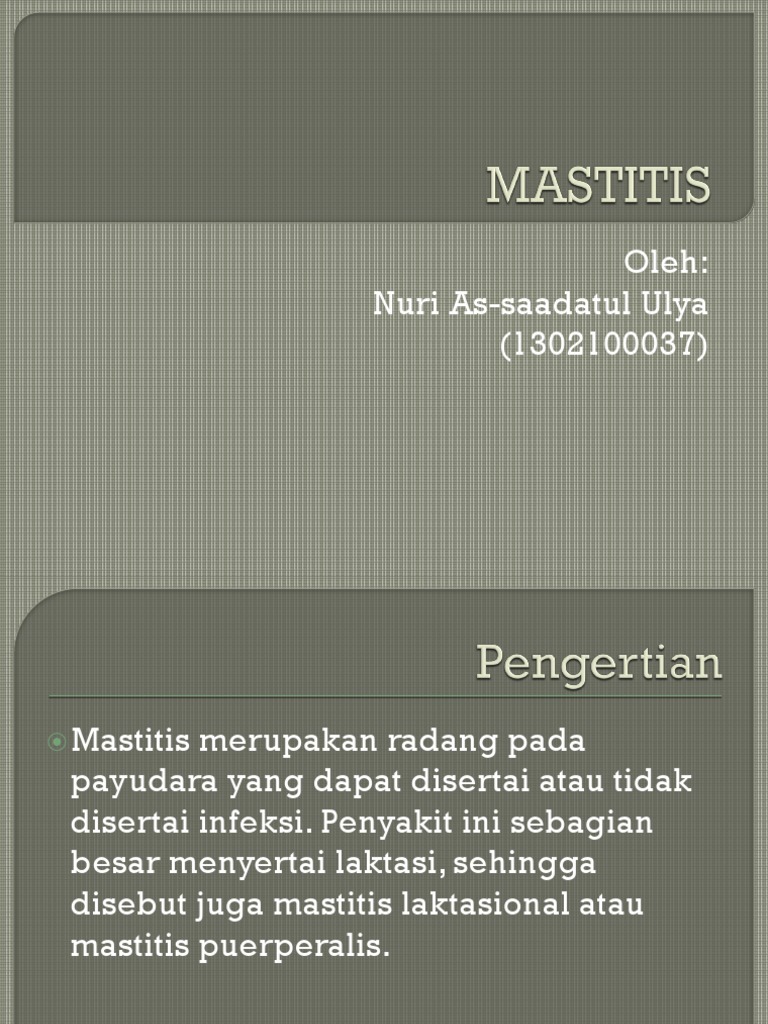 PENGOBATAN MASTITIS LAKTASIONAL | PDF