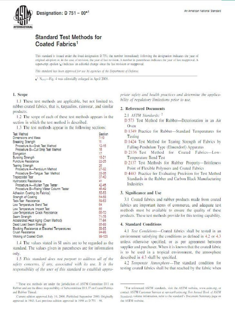 Astm D 751 | PDF