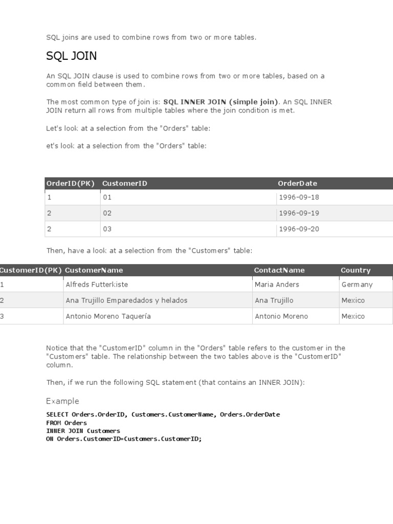 SQL Join Queries | PDF | Databases | Areas Of Computer Science
