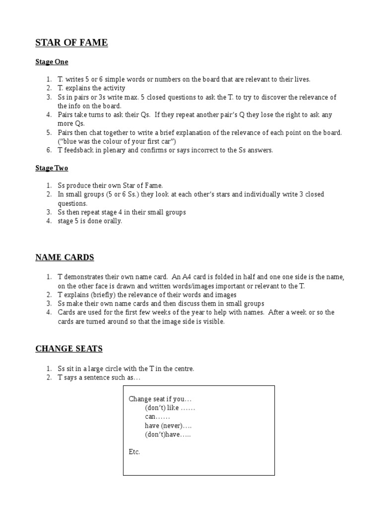 Star of Fame: Stage One | PDF