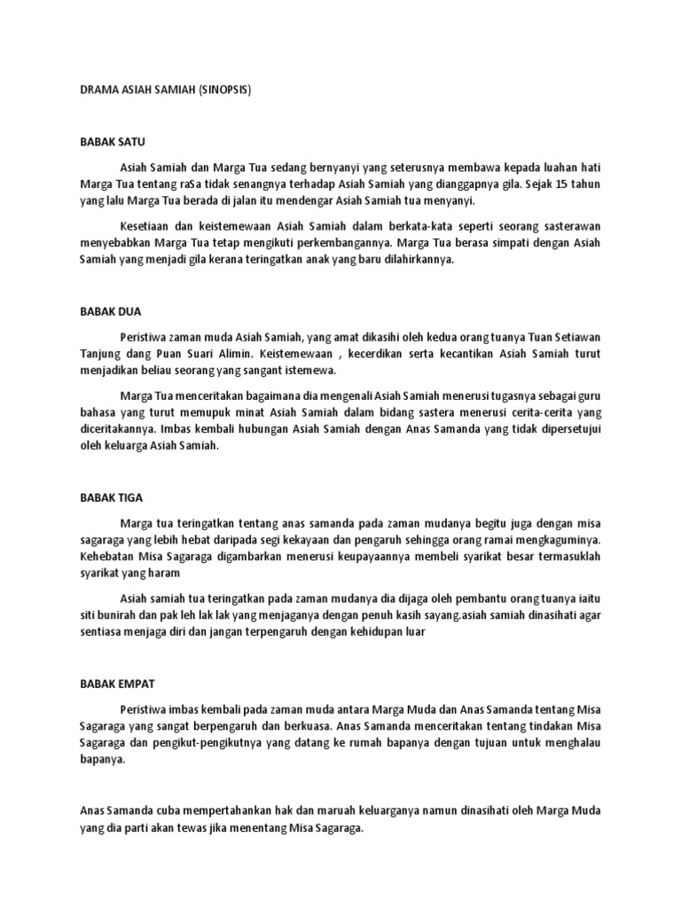 Drama Asiah Samiah | PDF
