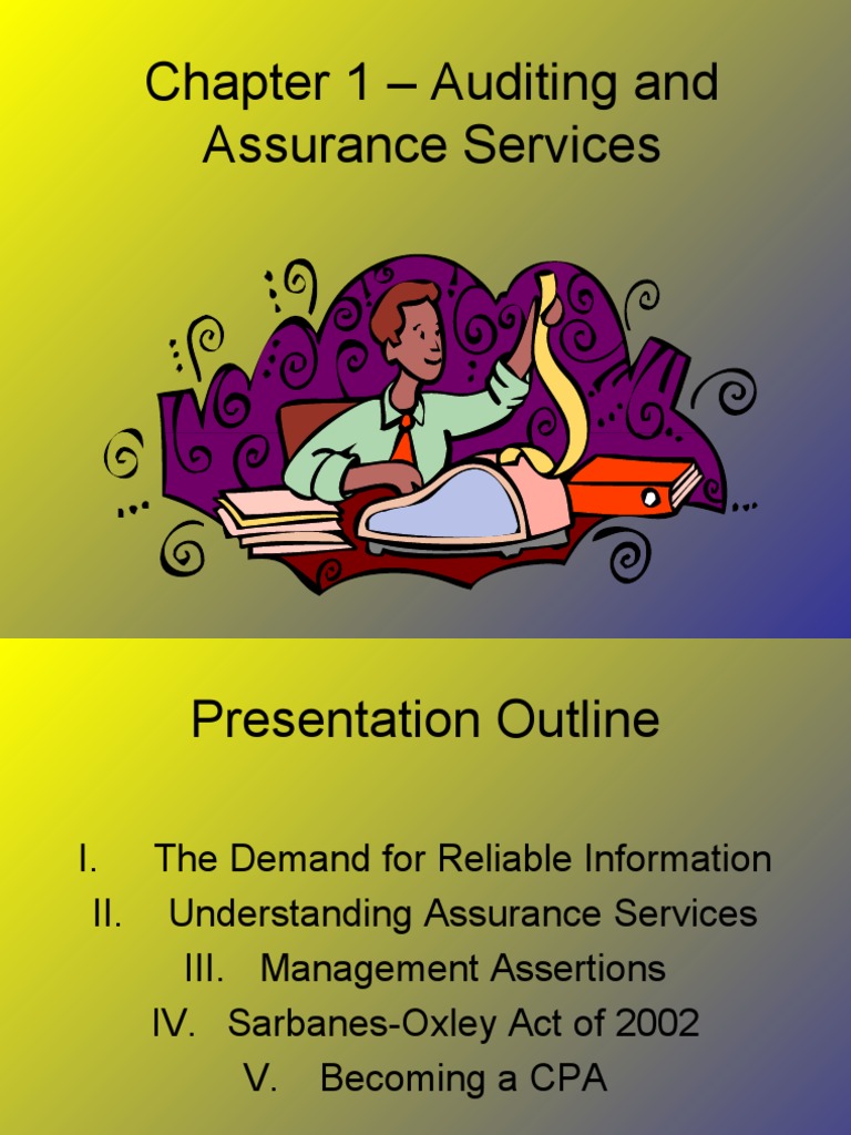 Auditing and Assurance Services Overview | PDF | Sarbanes–Oxley Act | Audit