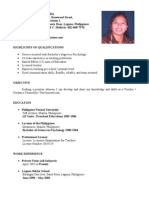 CV Deped Sample | PDF | Teachers | Classroom