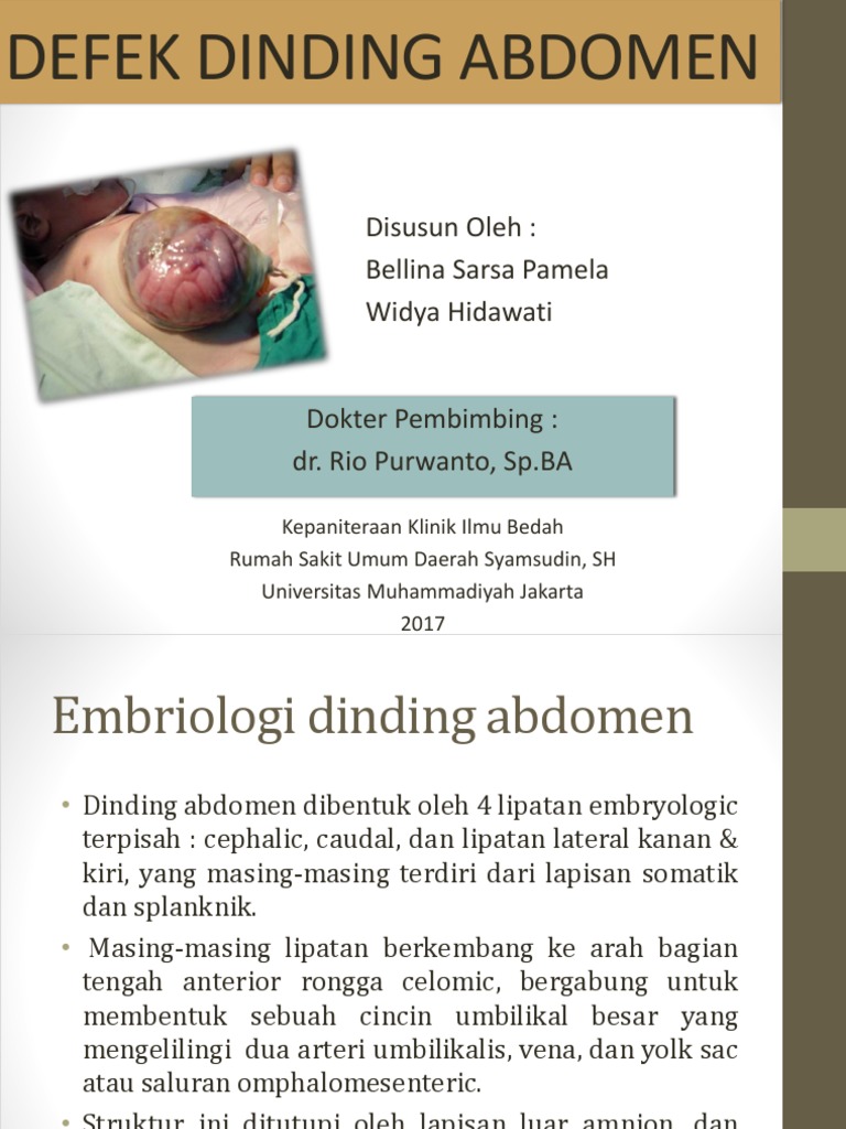 Defek Dinding Abdomen: Jenis dan Penanganan | PDF | Sains & Matematika
