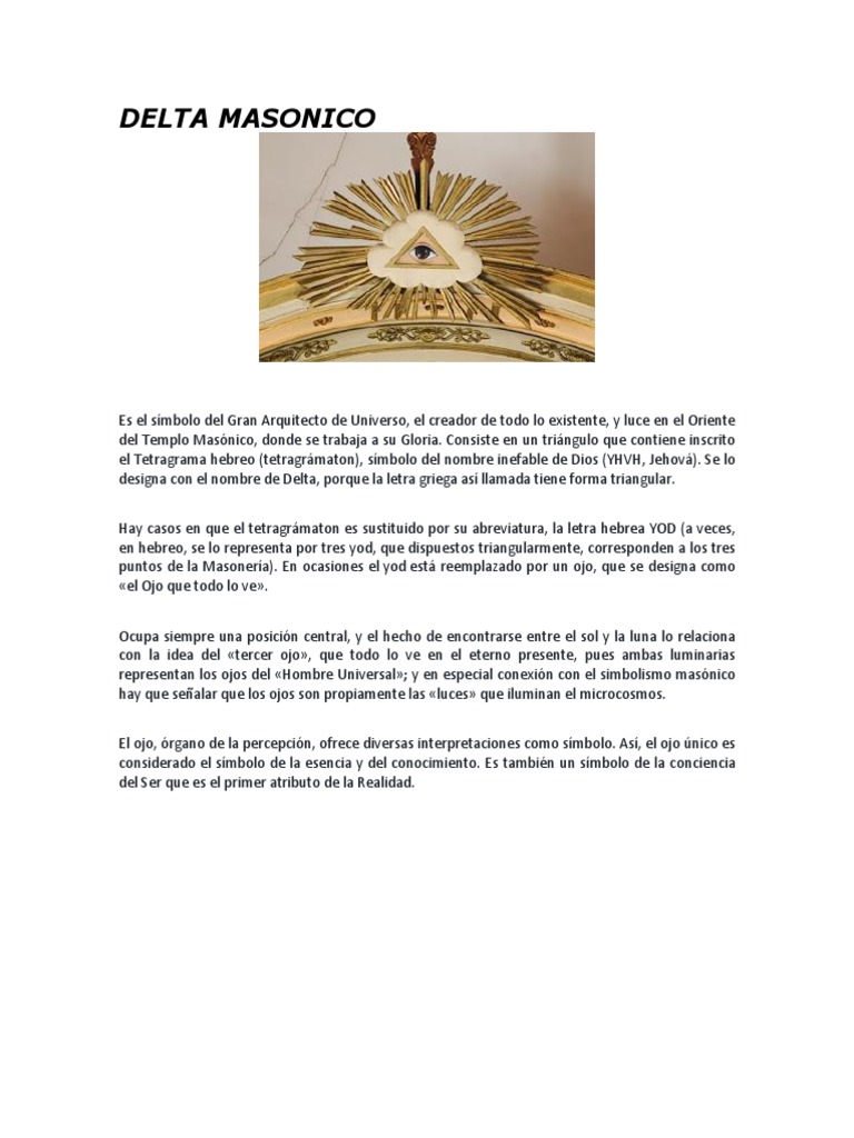 Delta Masonico | PDF | Yahvé | Masonería