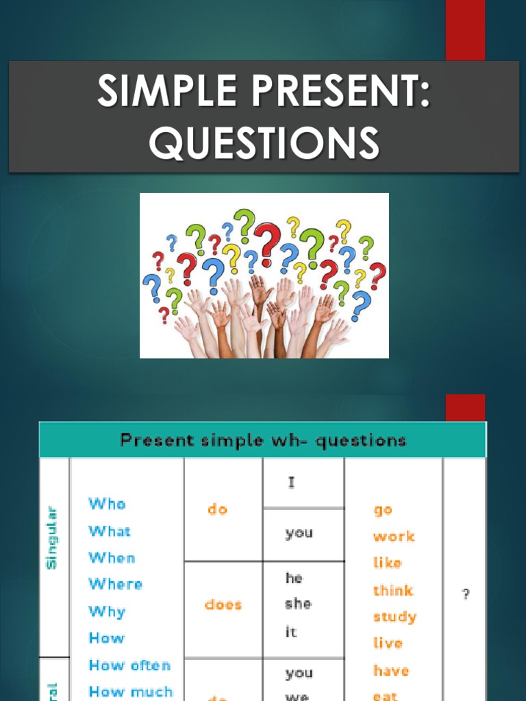 Simple Present - WH Questions Rules | PDF