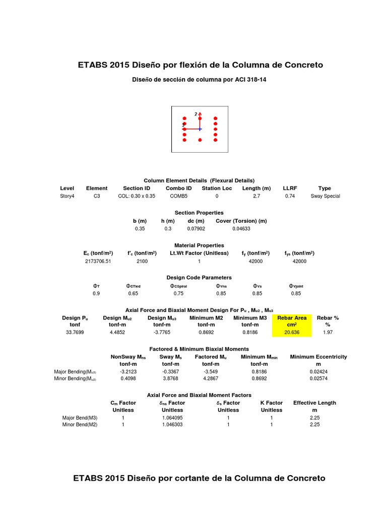COL. Del Eje 1-1 Intersectado Con El Eje C-C - POR FLEXION | PDF ...