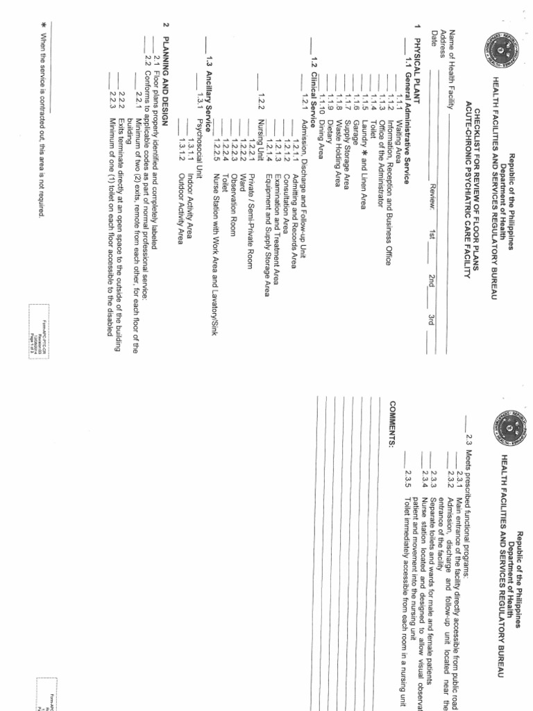 Acute-Chronic Psychiatric Care Facility | PDF