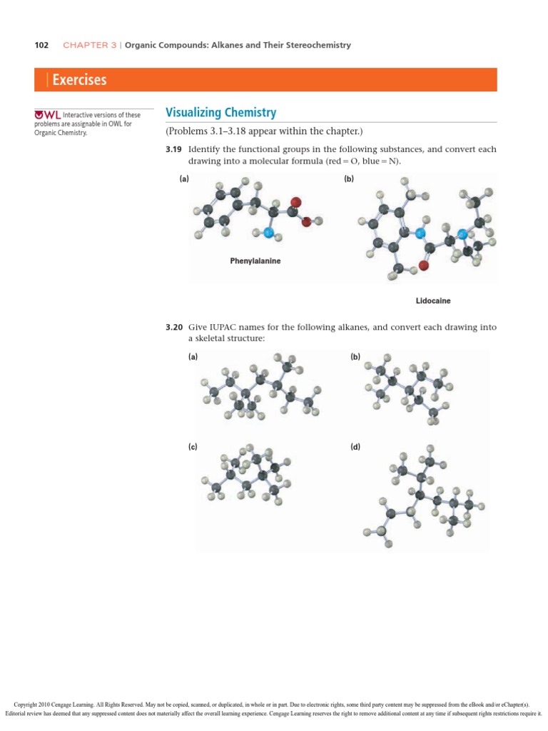 Chapter 3 - Alkanes and Their Stereochemistry PDF | PDF ...