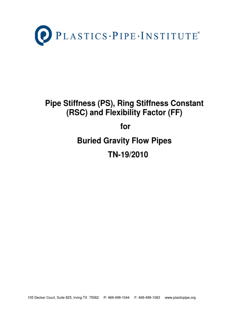 tn-19 Pipe Stiffnes Buried Gravity Flow PDF | PDF | Stiffness | Pipe ...