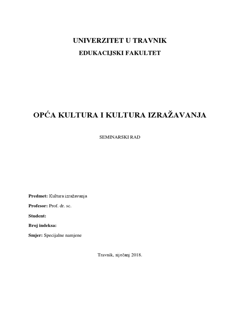 Seminarski Rad | PDF