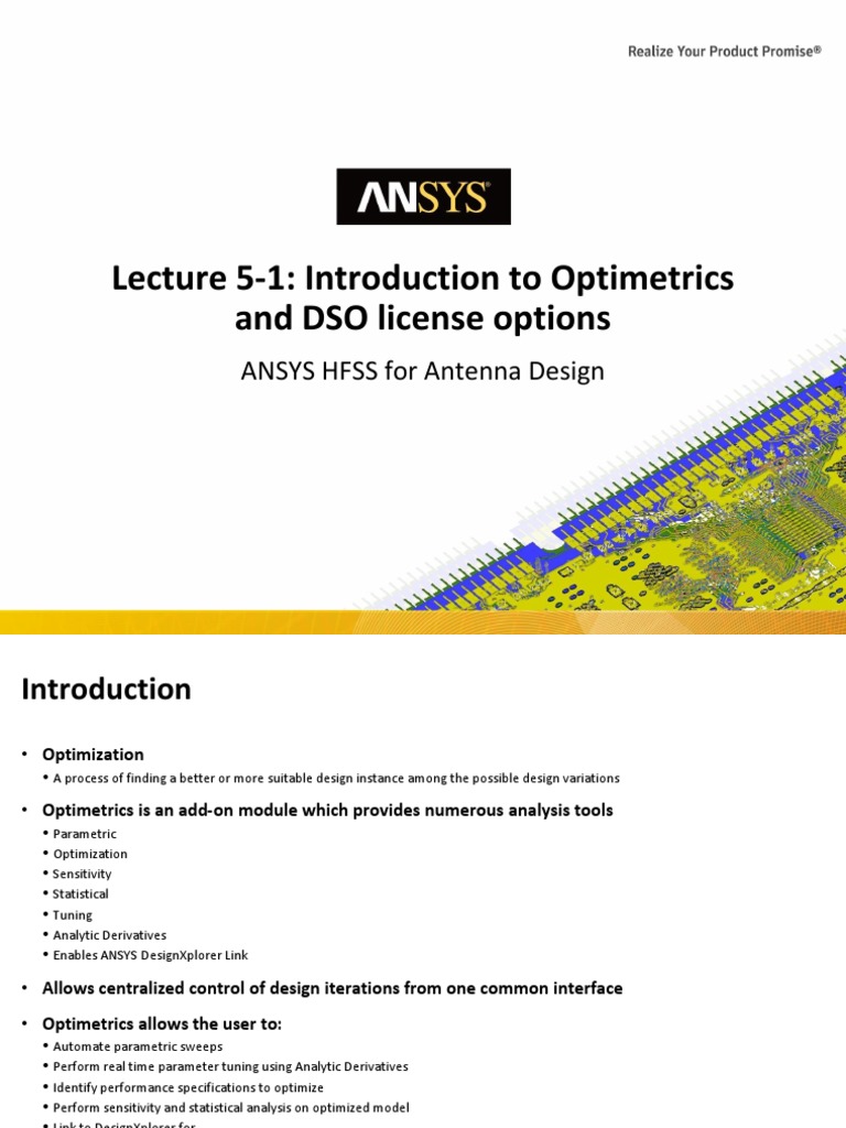 ANSYS HFSS L05 1 HFSS 3D Optimetrics | PDF | Mathematical Optimization ...