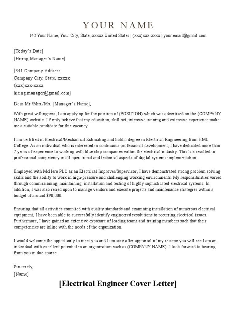 Electrical Engineer (Professional) ELEGANT Template | PDF