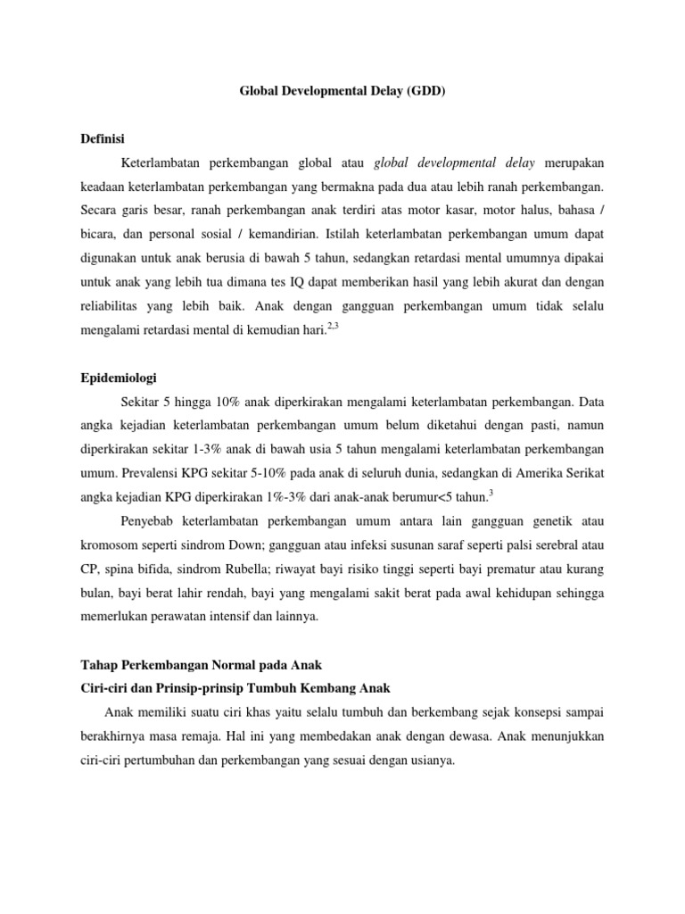 Memahami Keterlambatan Perkembangan Anak | PDF | Pengembangan Diri