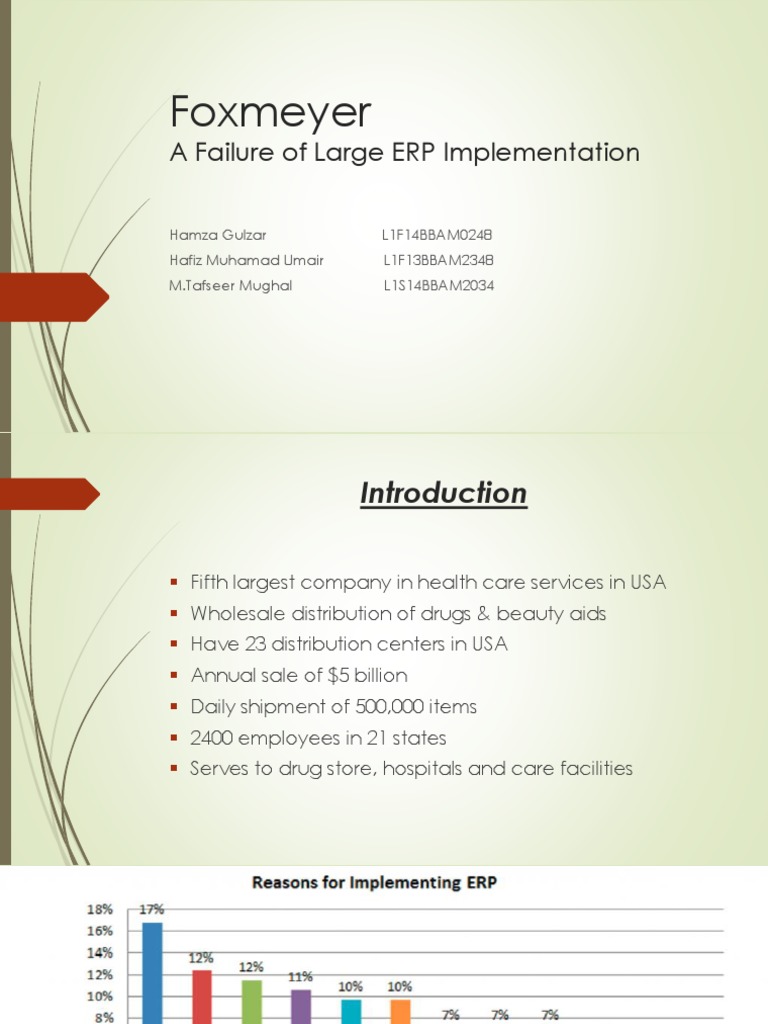 Foxmeyer: A Failure of Large ERP Implementation | PDF | Enterprise ...