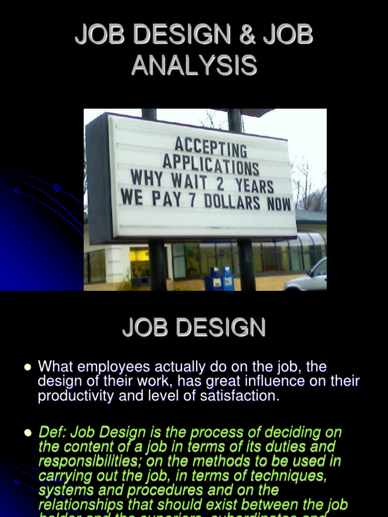 Job Design & Job Analysis | PDF | Employment | Business