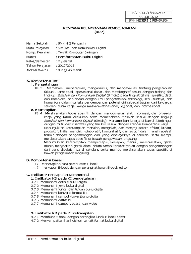3 RPP-7-Buku Digital | PDF