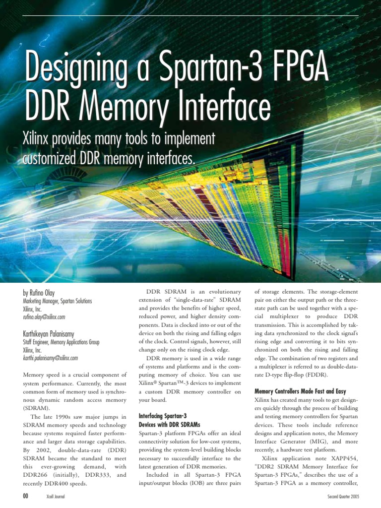 Designing A Spartan-3 FPGA DDR Memory Interface | Download Free PDF | Field Programmable Gate ...