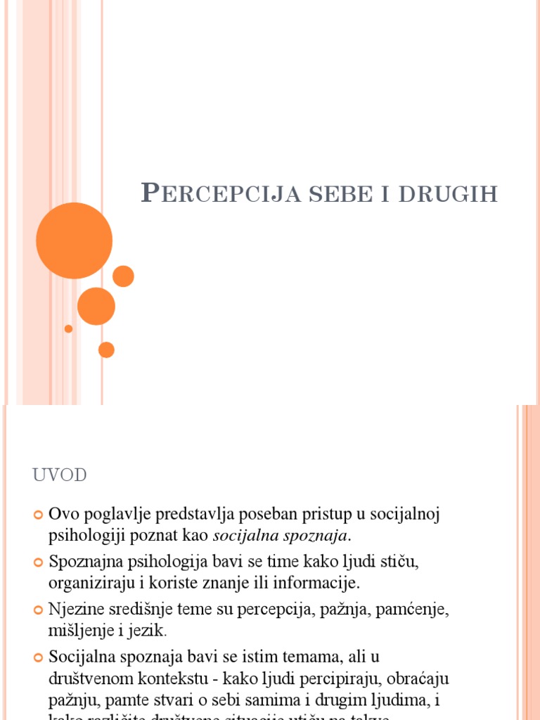 Percepcija Sebe i Drugih