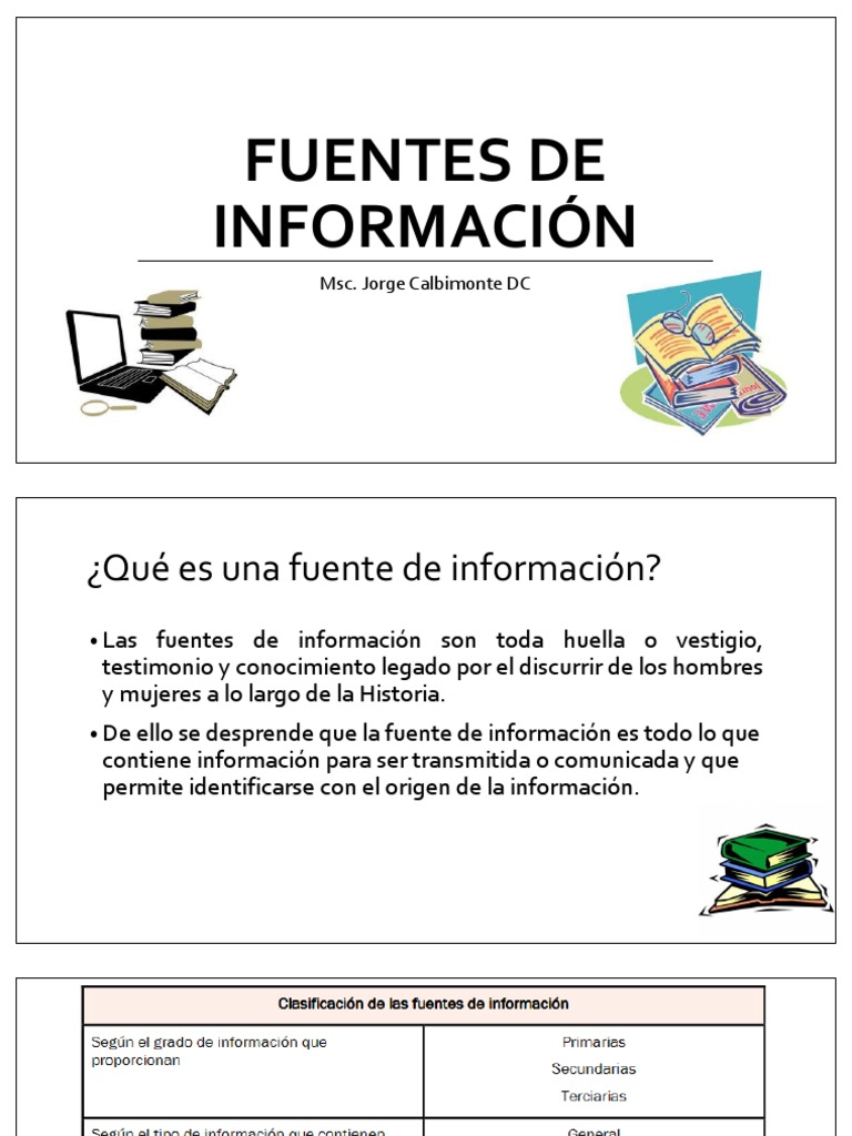 Fuentes de Información | Ensayos | Ciencia