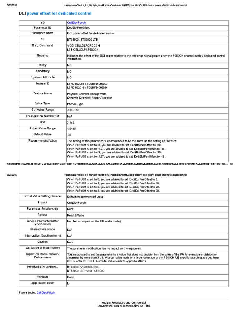 DCI Power Offset For Dedicated Control | PDF | Electrical Engineering ...