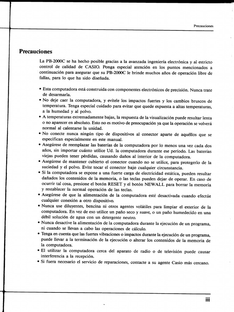 Casio Pb-2000c Es | PDF