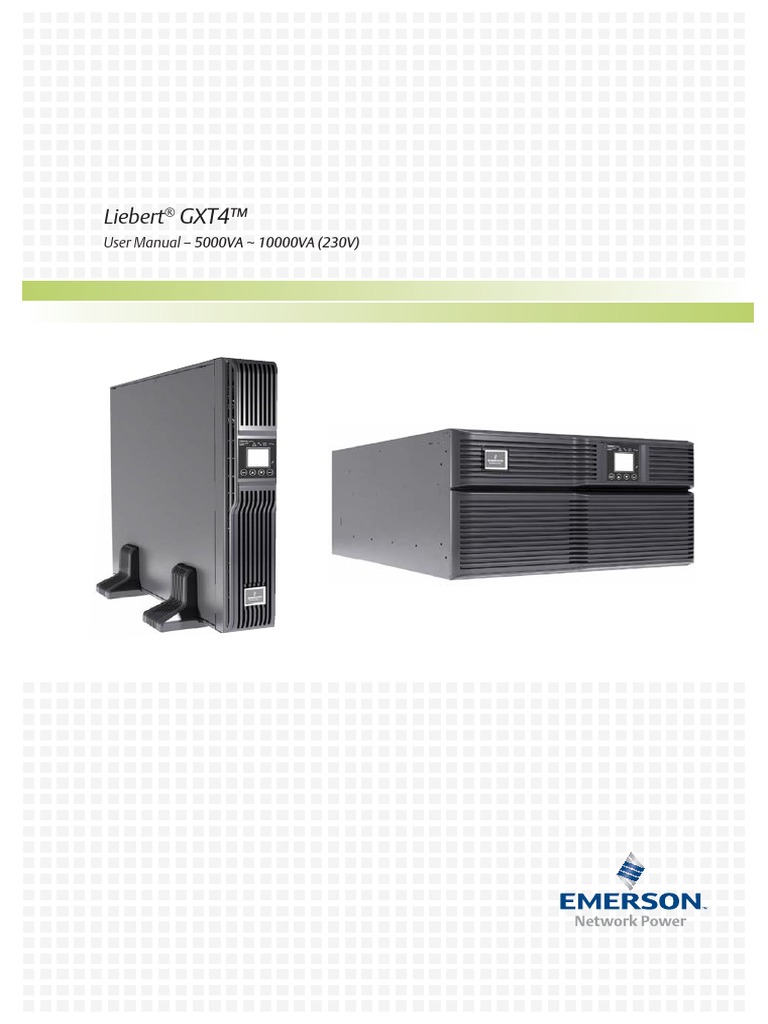 Liebert Gxt4 5kva 10kva | PDF | Power Inverter | Electromagnetic ...