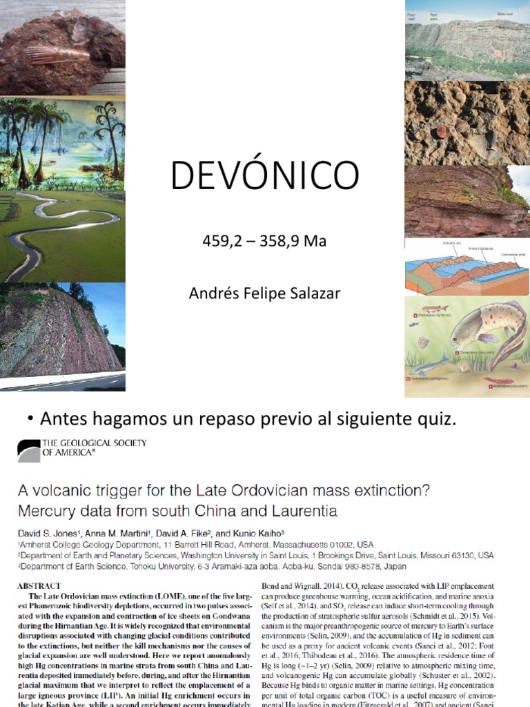 Paleogeografía y Vida en el Devónico | PDF | Geología | Naturaleza