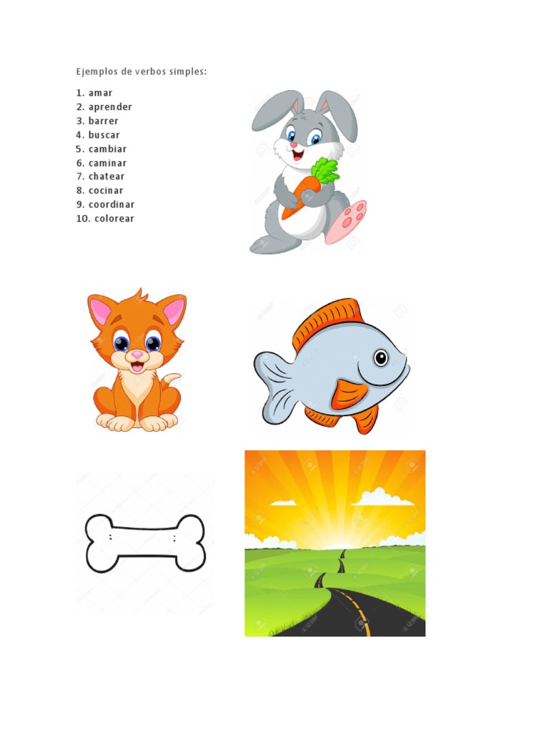Ejemplos de Verbos Simples | PDF