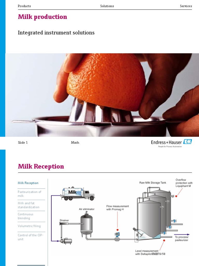 Milk Production: Integrated Instrument Solutions | PDF