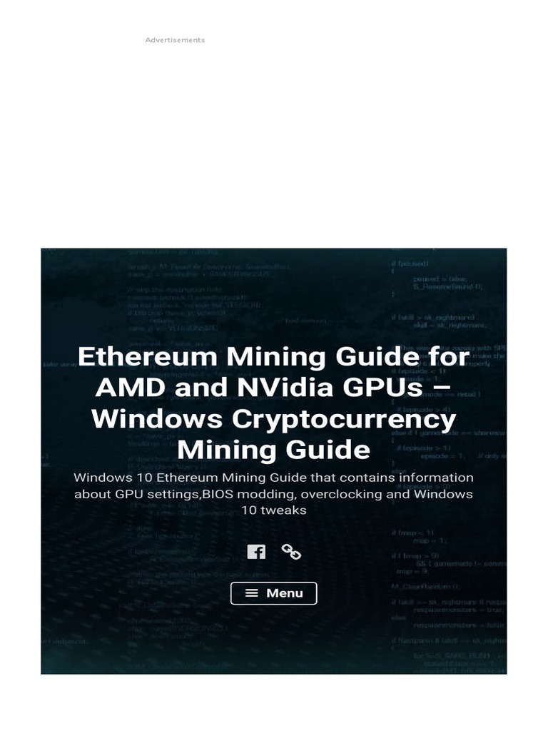 Ethereum Mining Guide for Windows | PDF | Graphics Processing Unit ...