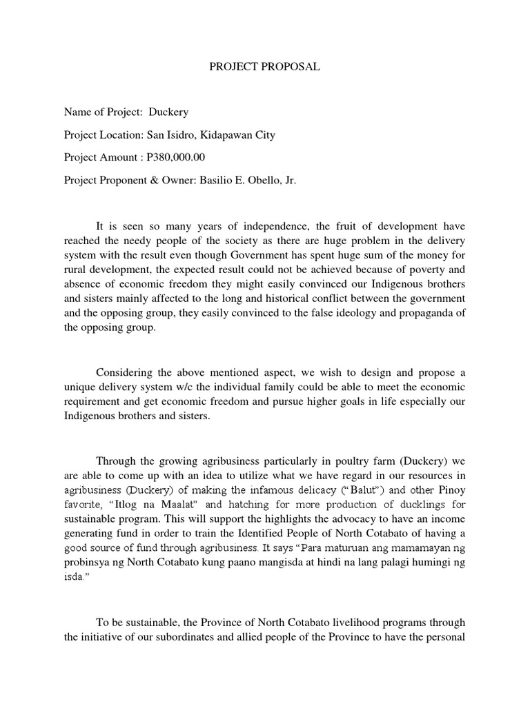 Duckery Project | PDF | Sustainability | Economies