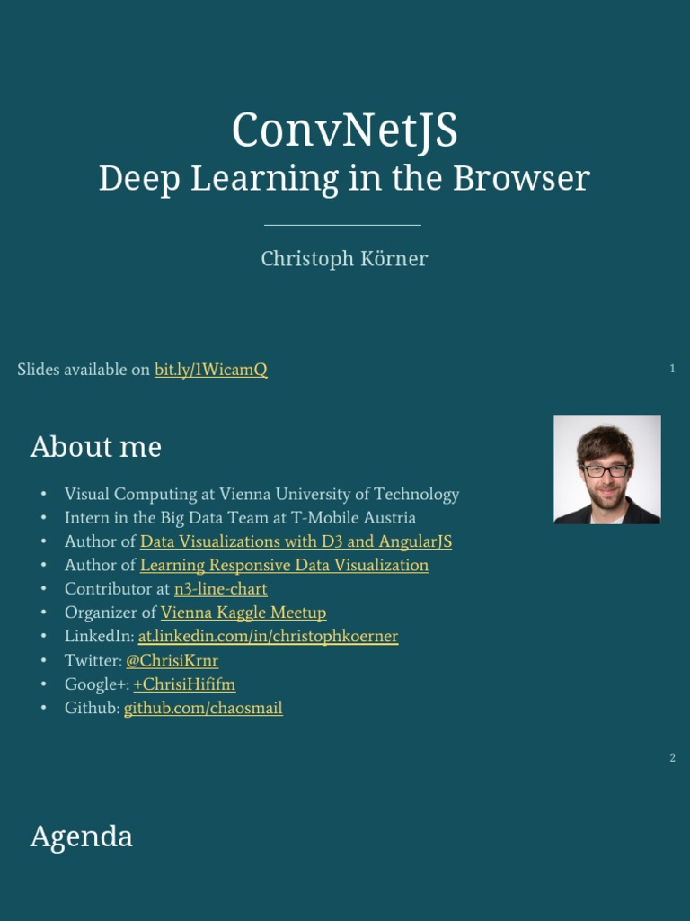 ConvNetJS Talk | PDF | Artificial Neural Network | Deep Learning
