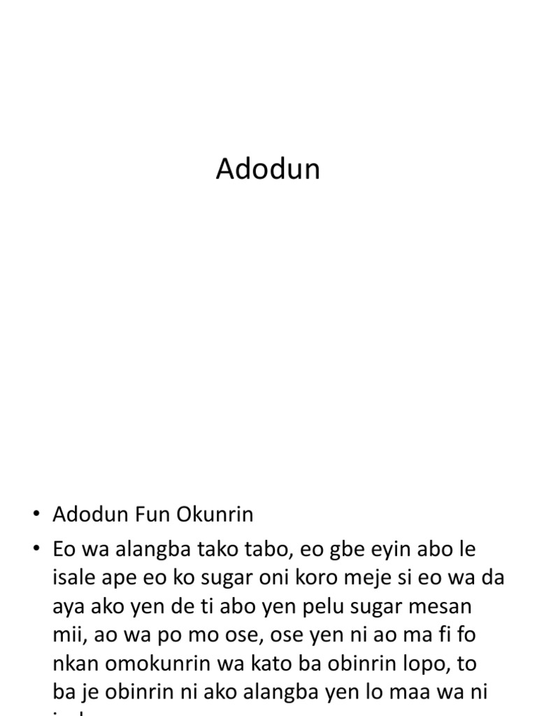 Adodun | PDF