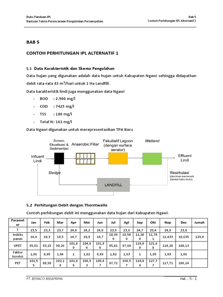 Bab 5 Contoh Perhitungan IPL Alternatif 1 v2 | PDF