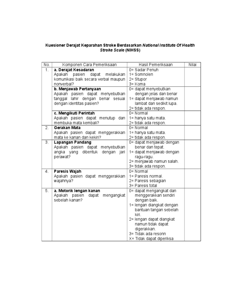 NIHSS | PDF
