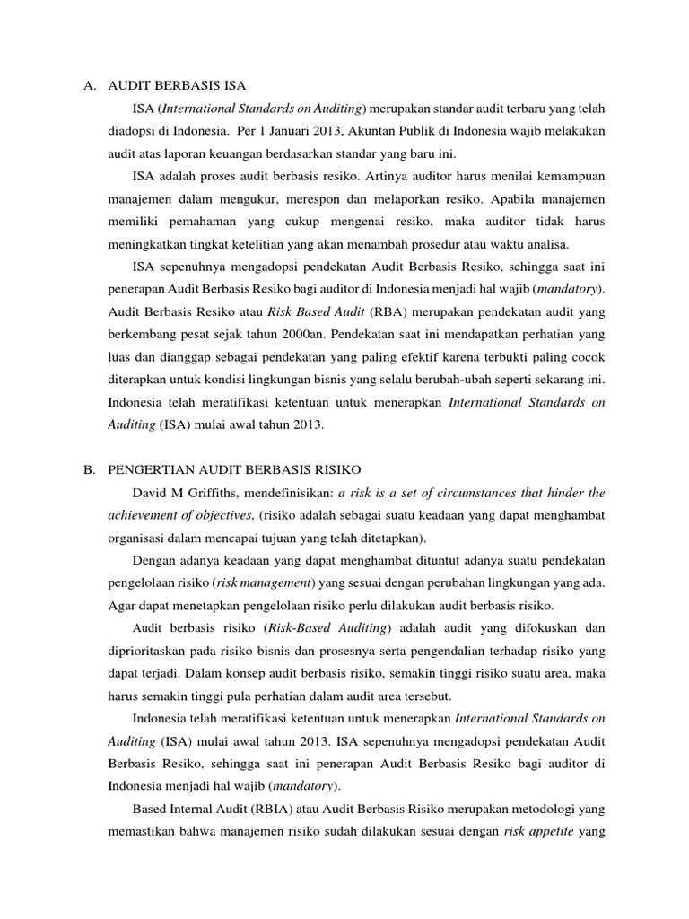Audit Berbasis Risiko | PDF