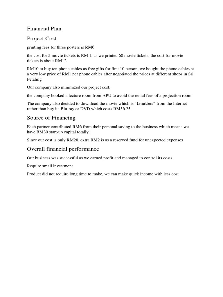 Cost-Effective Financial Plan Overview | PDF
