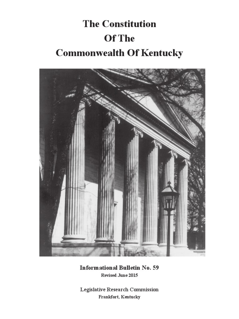 Kentucky Constitution Overview | PDF | Tennessee General Assembly ...