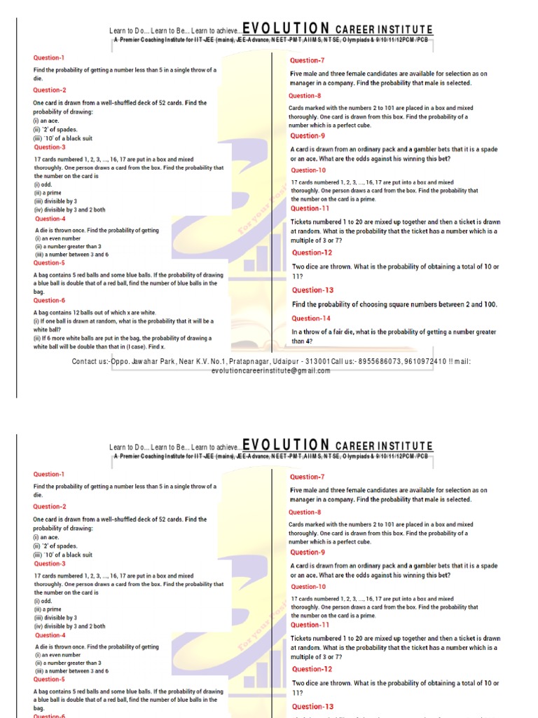 Evolution: Career Institute | PDF | Career & Growth