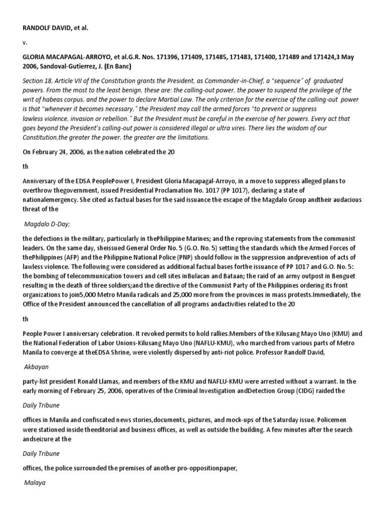 Randolf David | PDF | Standing (Law) | Public Law