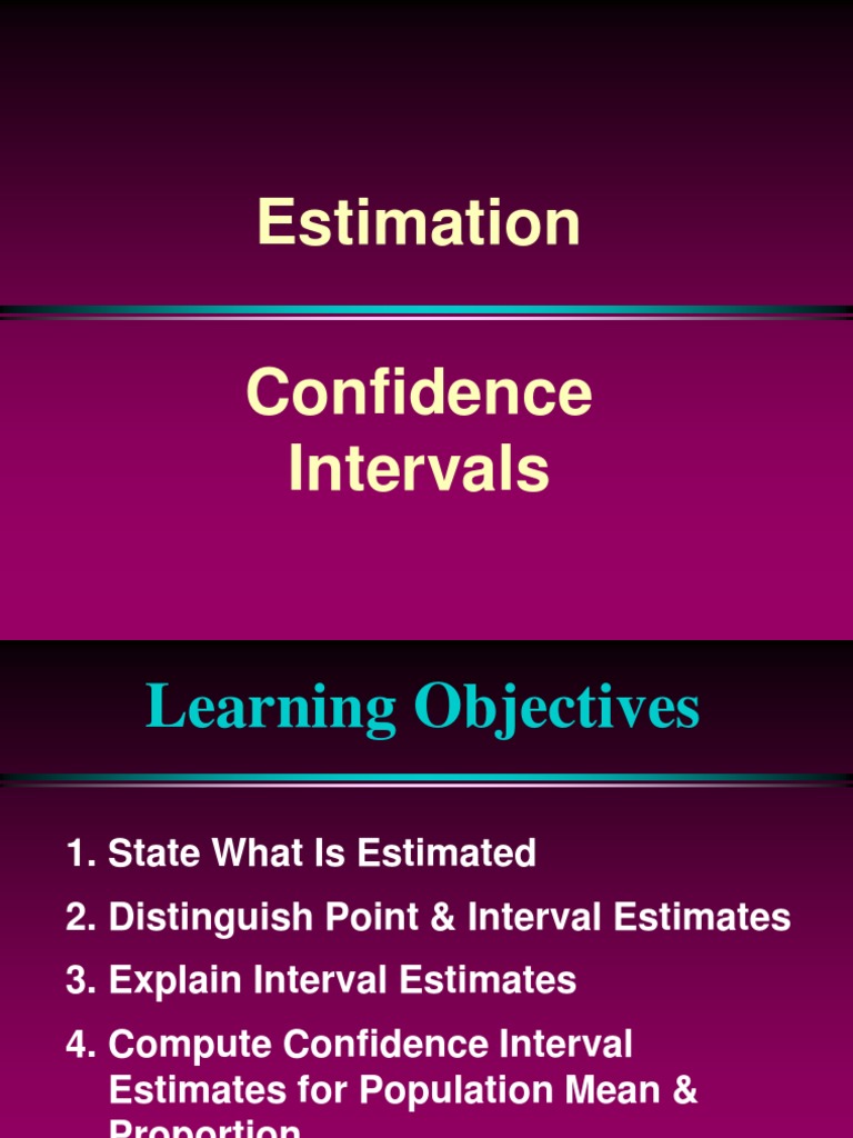Estimation Confidence Intervals | Download Free PDF | Estimator | Bias ...