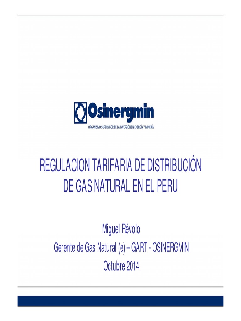 Regulación Tarifaria Gas Natural Perú | PDF | Calidad (comercial ...