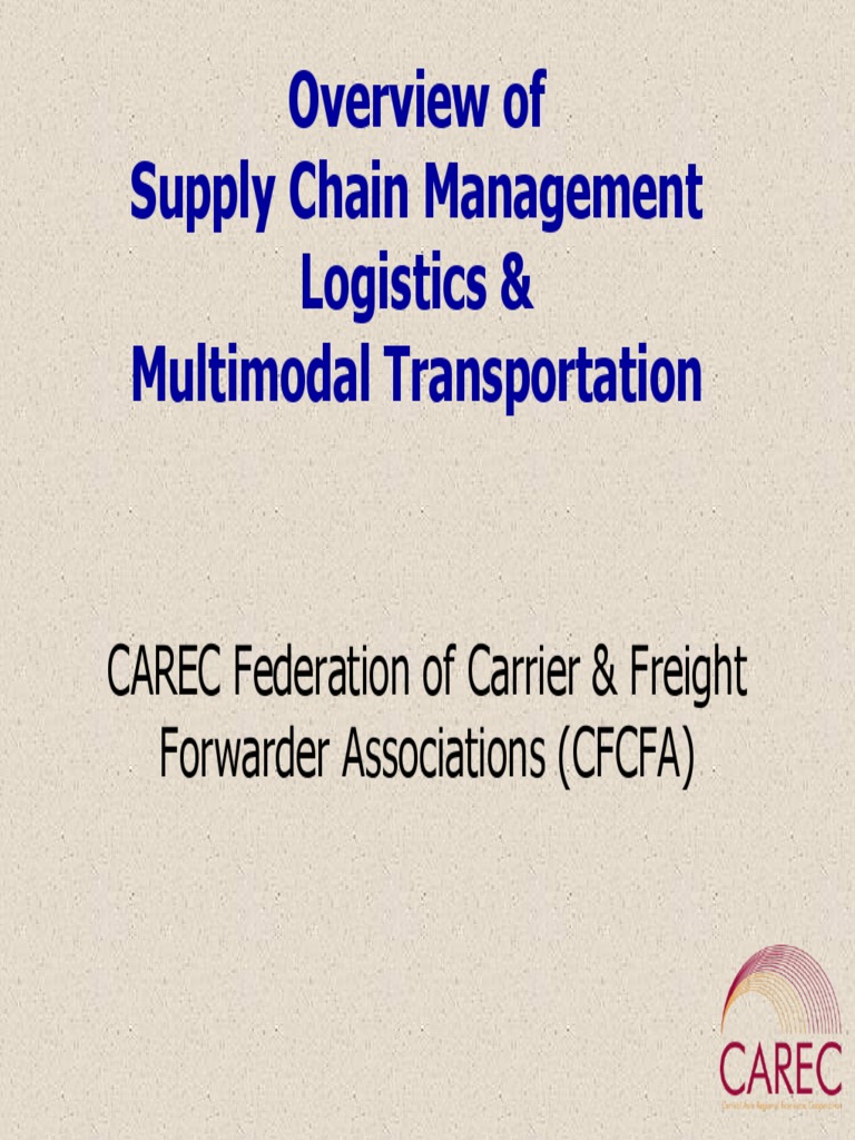Supply Chain Management Logistics Multimodal Transportation Overview ...